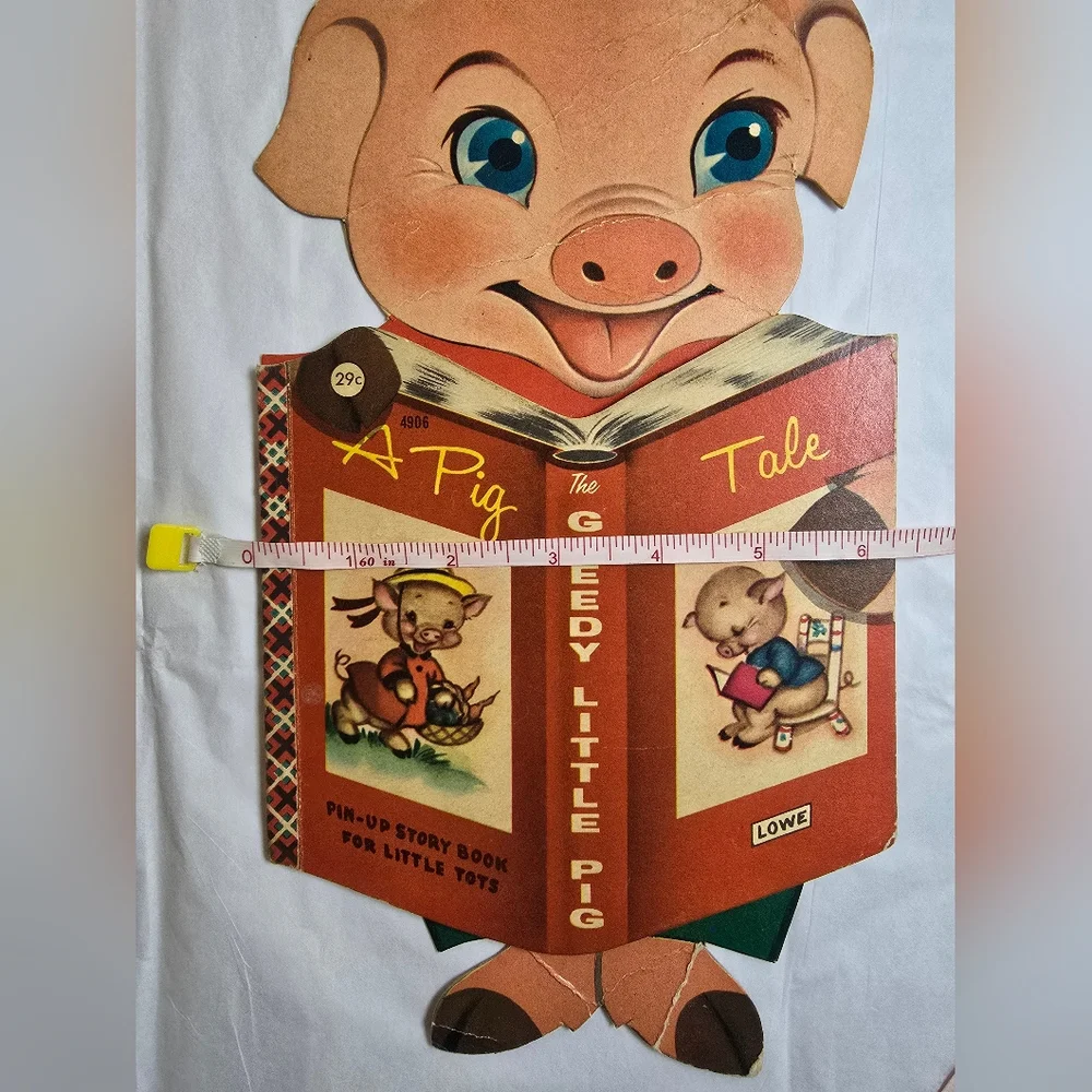 Other | Vintage 1953 The Greedy Little Pig Book James Jonathan Diecut ...